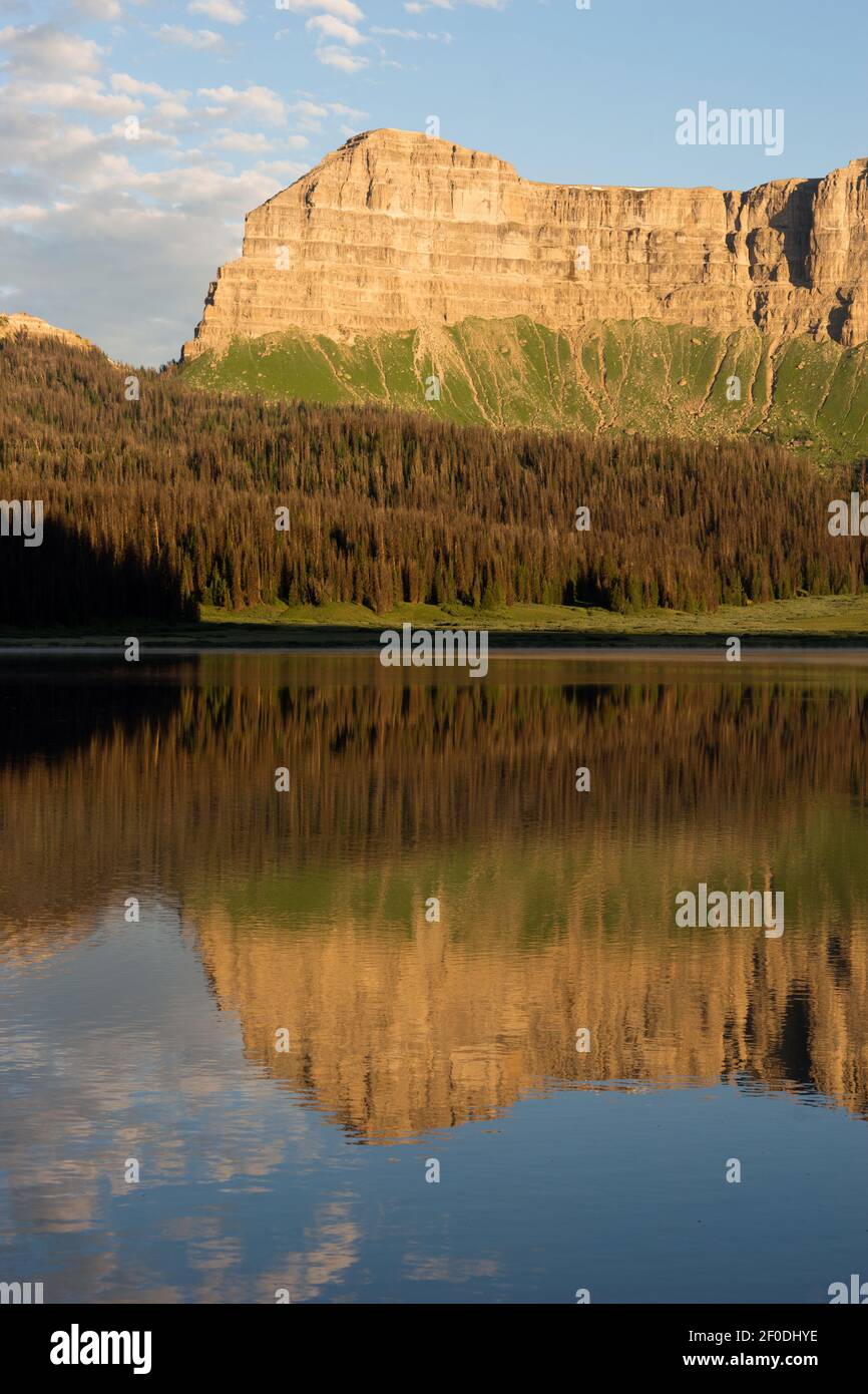 Brooks Lake Breccia Cliffs Mountain Range Shoshone National Forest ...