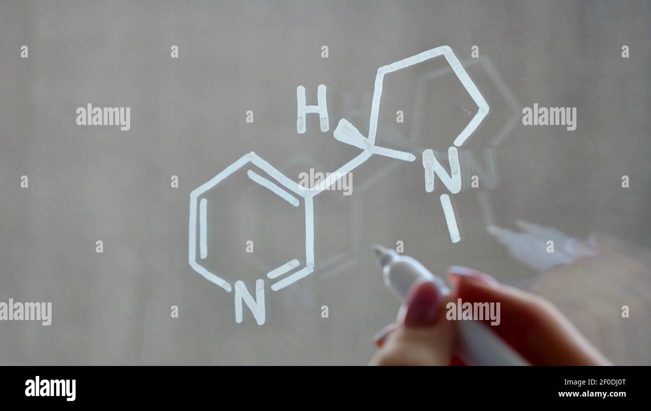 Nicotine molecule hi-res stock photography and images - Alamy