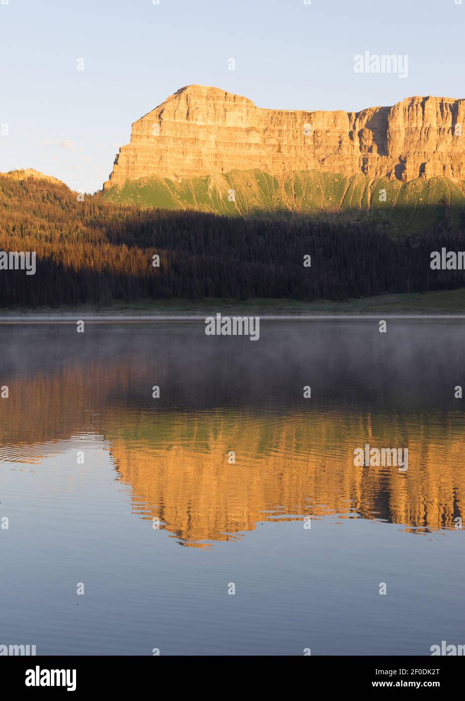 Brooks Lake Breccia Cliffs Mountain Range Shoshone National Forest ...