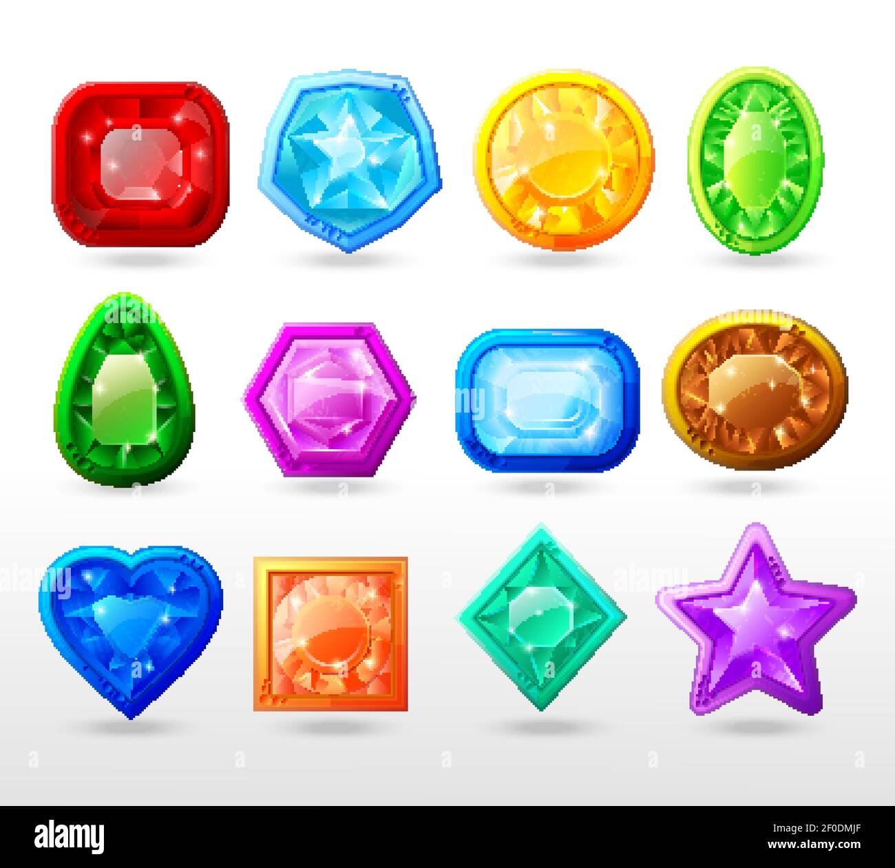 Diamond jewellery gems collection Stock Vector Images - Alamy