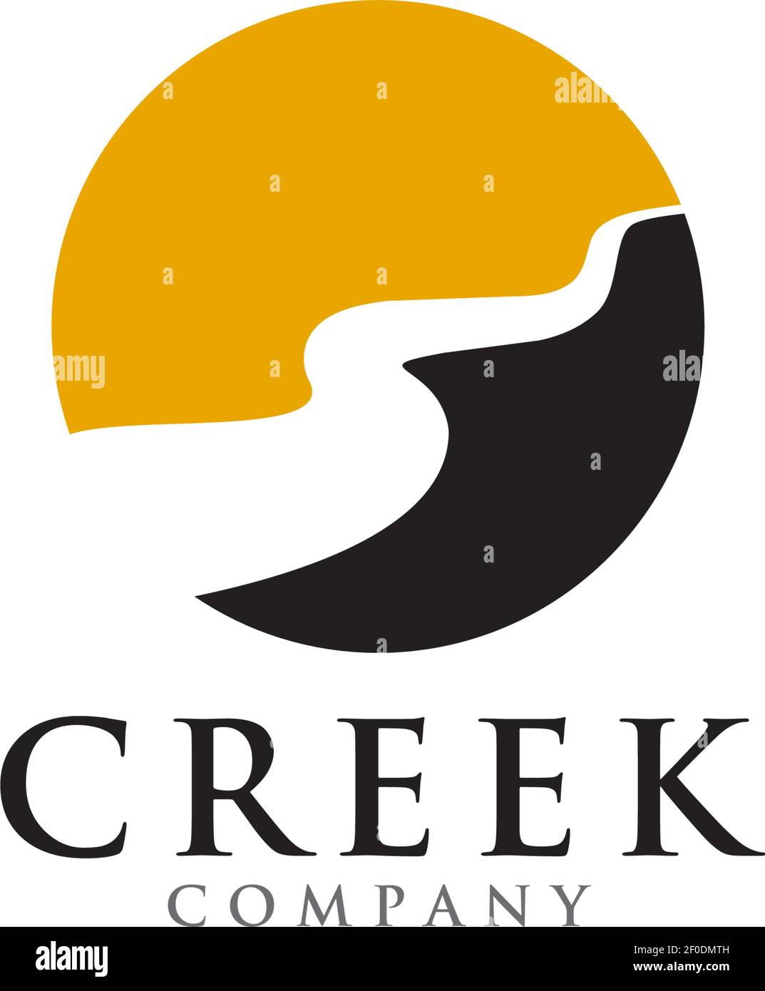 Creek and river icon logo design inspiration vector template Stock ...