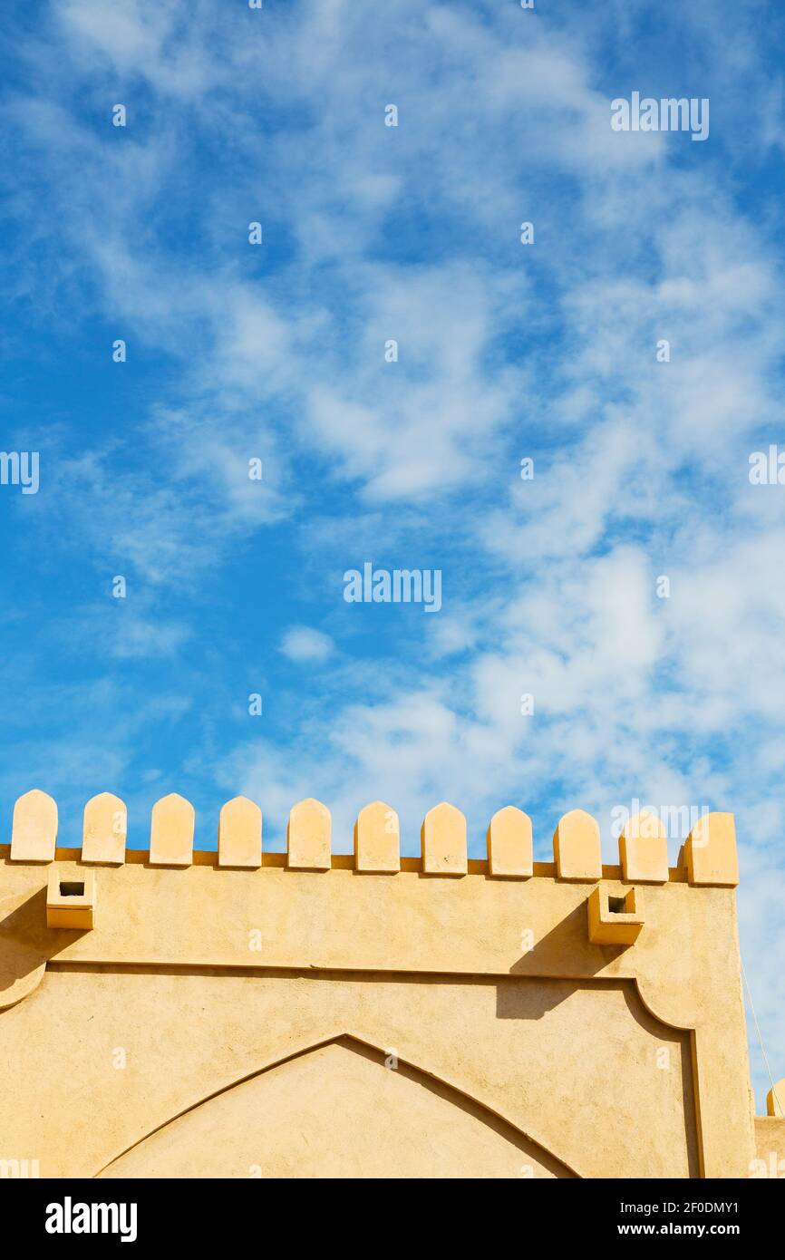 In oman old defensive star brick Stock Photo - Alamy