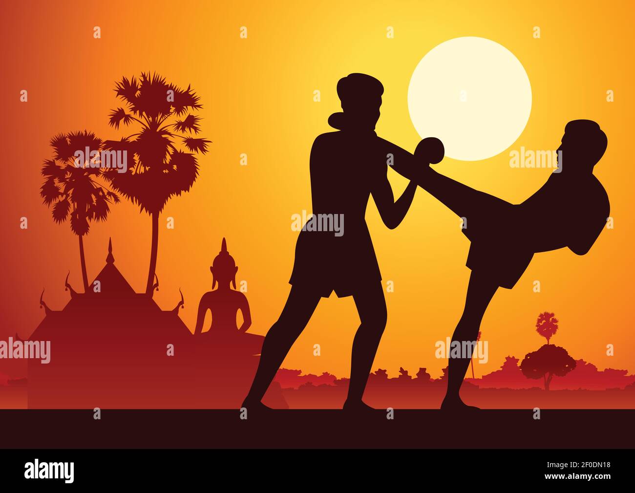 Muay thai vector hi-res stock photography and images - Alamy