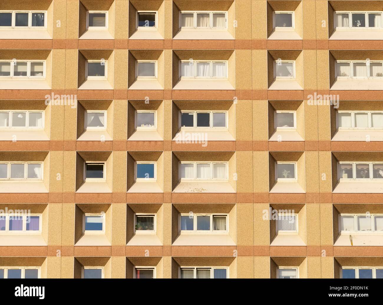 High rise council flat in deprived poor housing estate in Cardonald ...