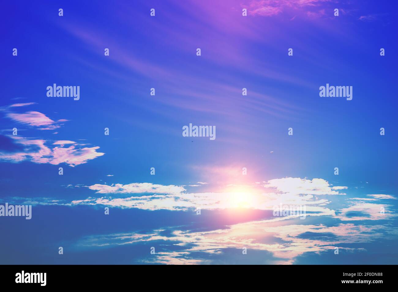 Colorful cloudy sky at sunset. Gradient color. Sky texture, abstract ...