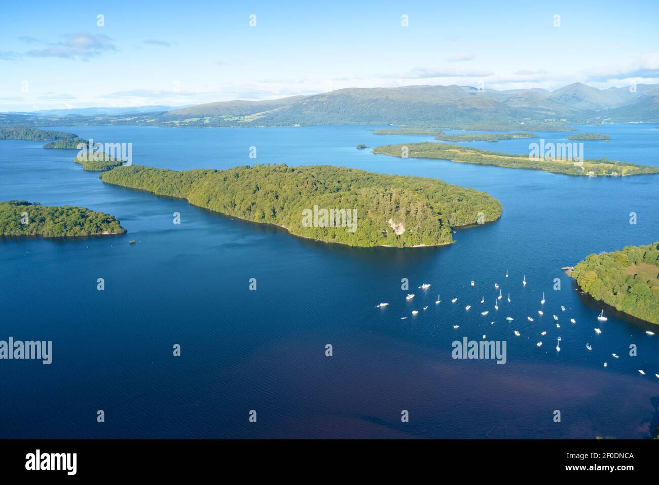 Aerial view of Balmaha Scottish village at Loch Lomond Stock Photo - Alamy