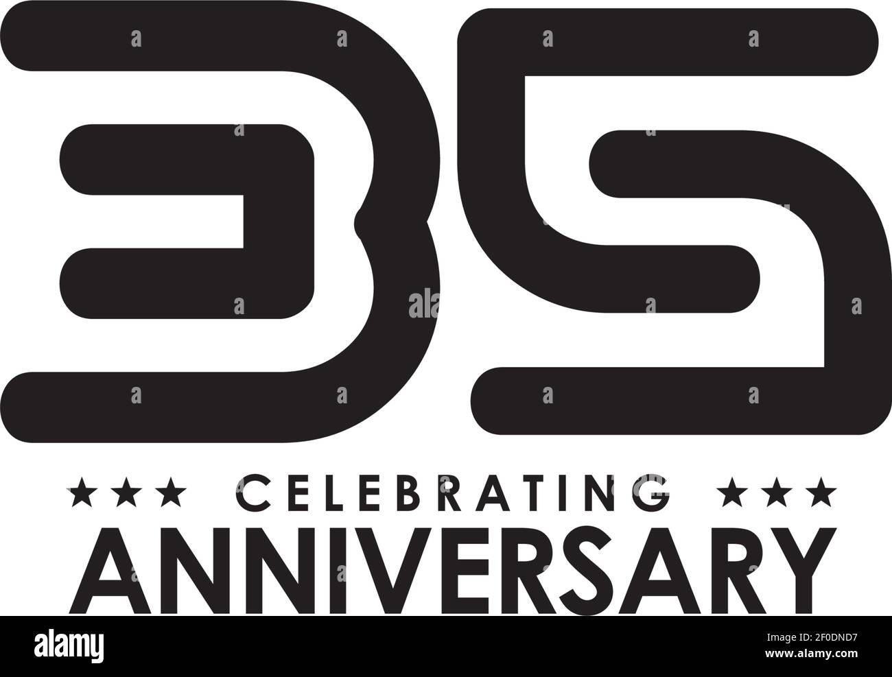 35th year celebrating anniversary emblem logo design vector template ...