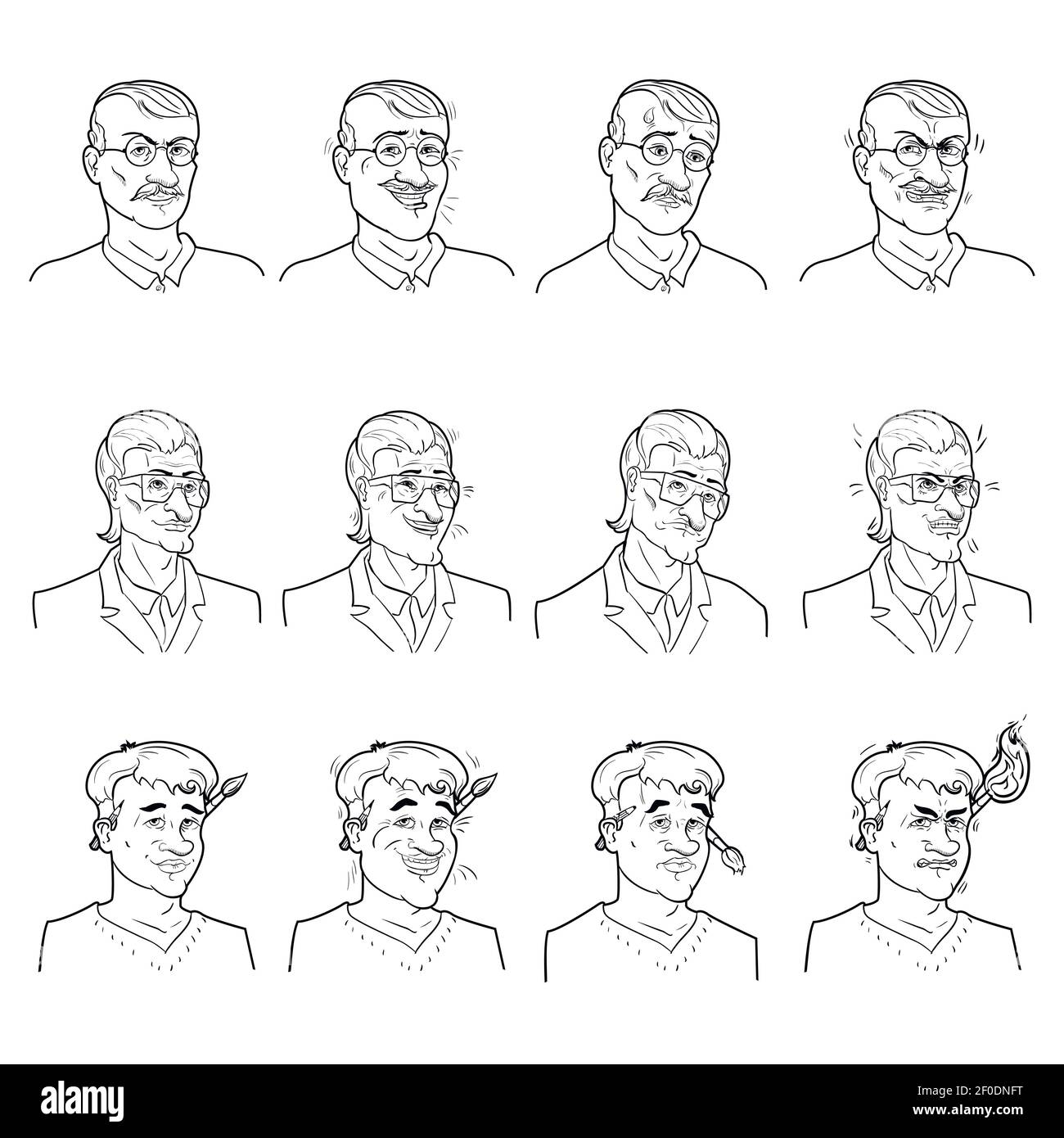 Calmness cheerful Stock Vector Images - Alamy