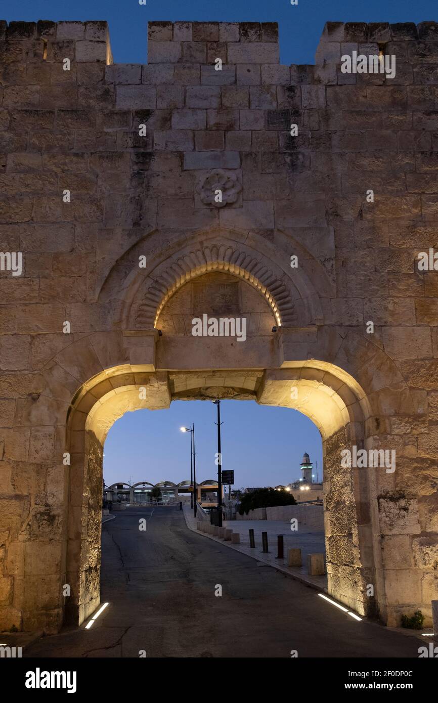 View of the 16th century Dung Gate also known as Shaar Haashpot, or ...