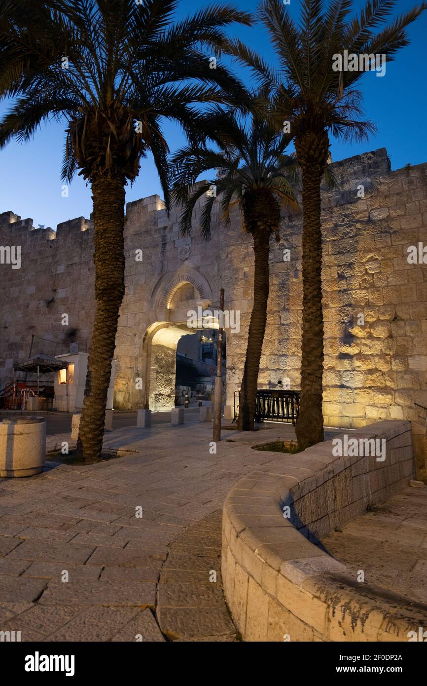 View of the 16th century Dung Gate also known as Shaar Haashpot, or ...
