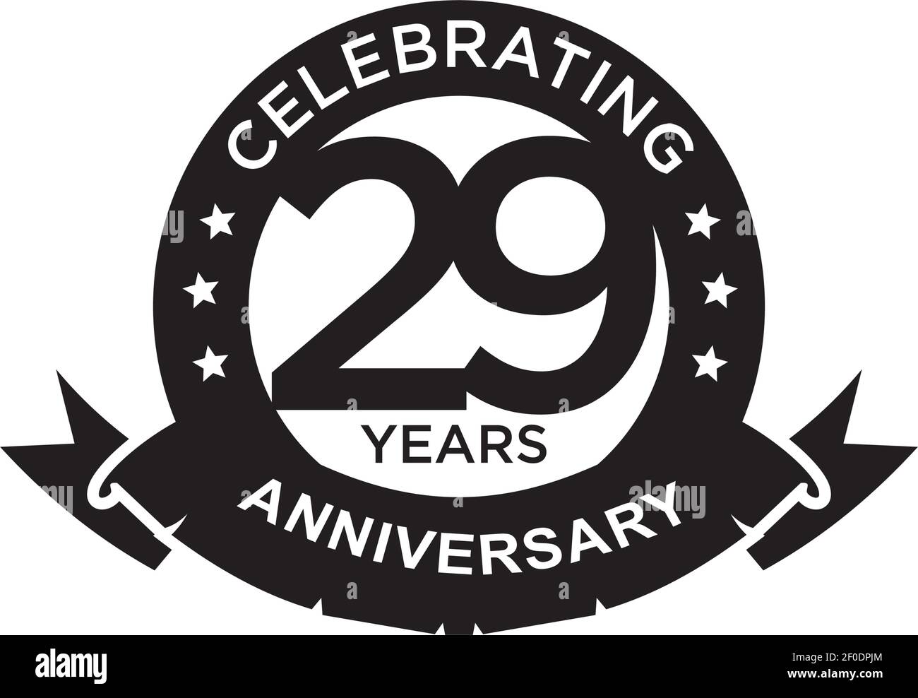 29th year anniversary logo design template Stock Vector Image & Art - Alamy