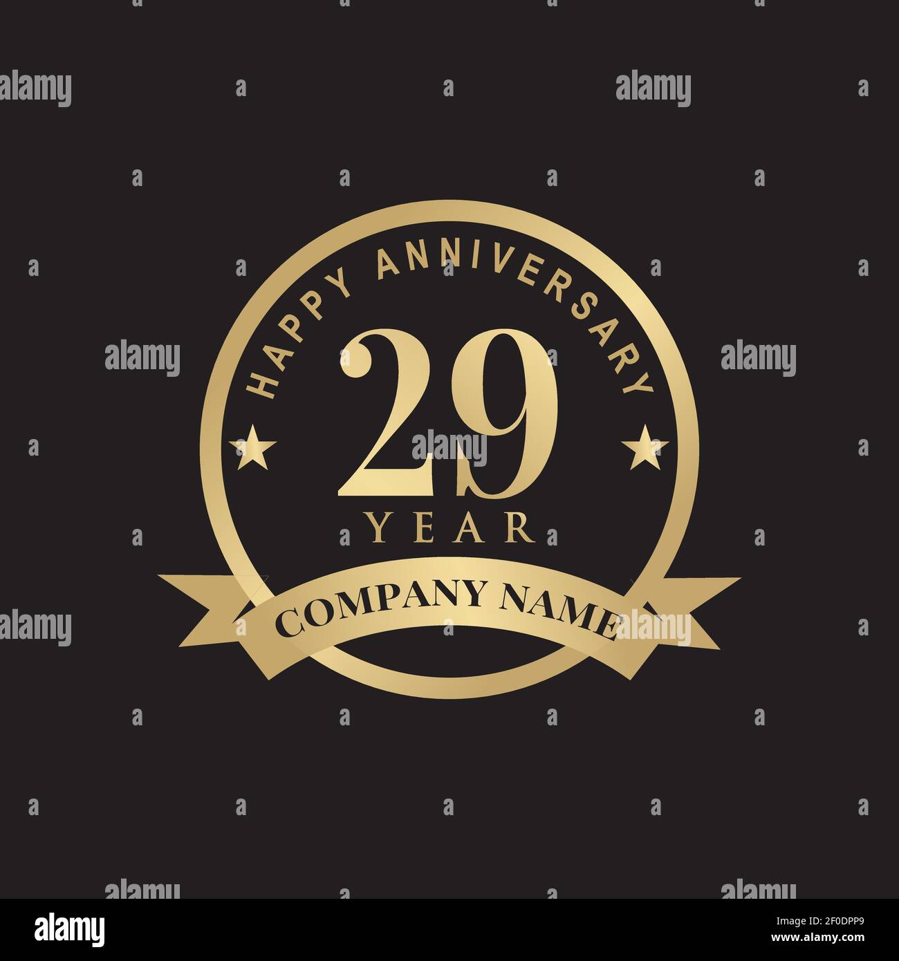 29th year anniversary logo design template Stock Vector Image & Art - Alamy