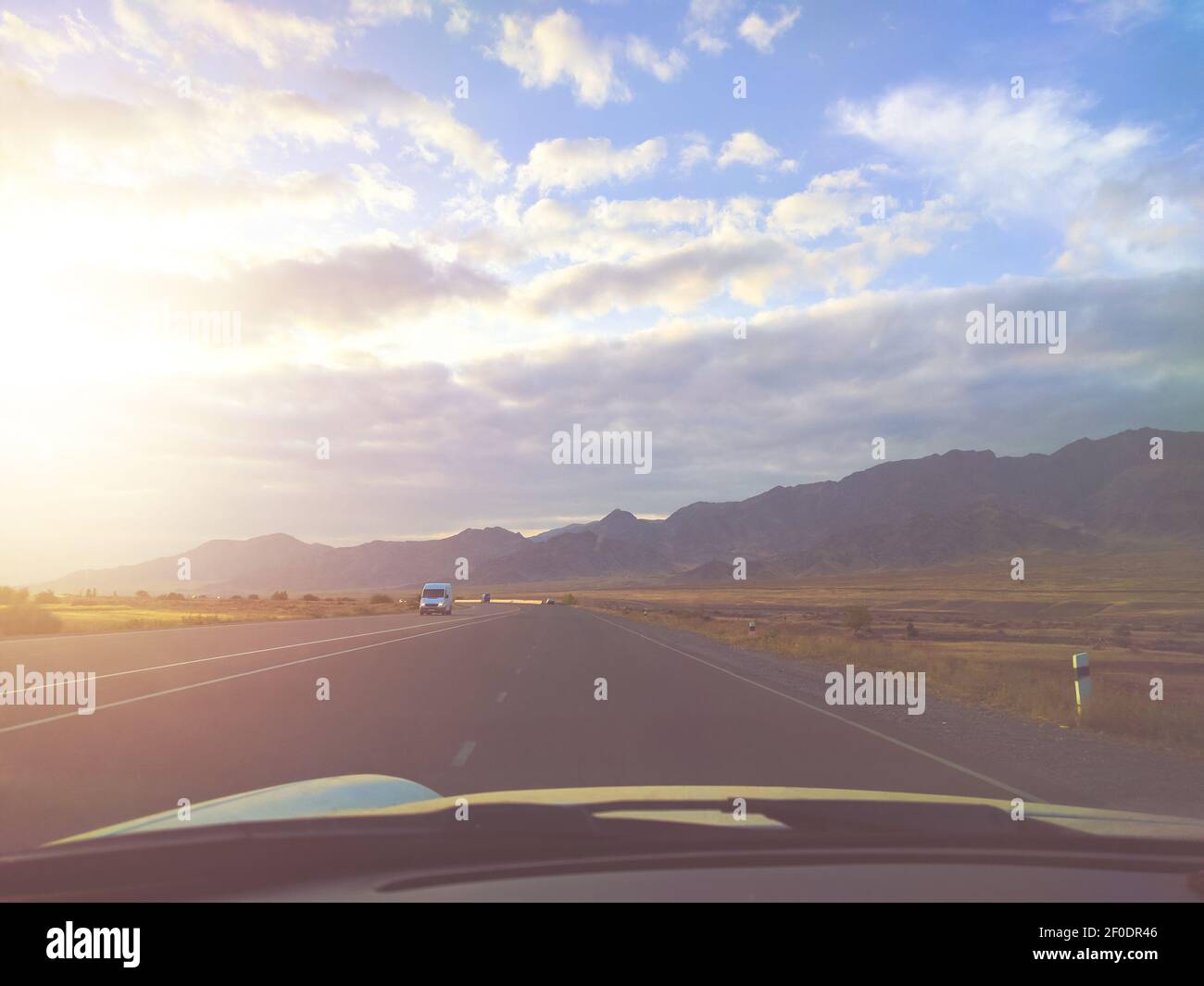 Car driving on the highway. First-person photo Stock Photo - Alamy