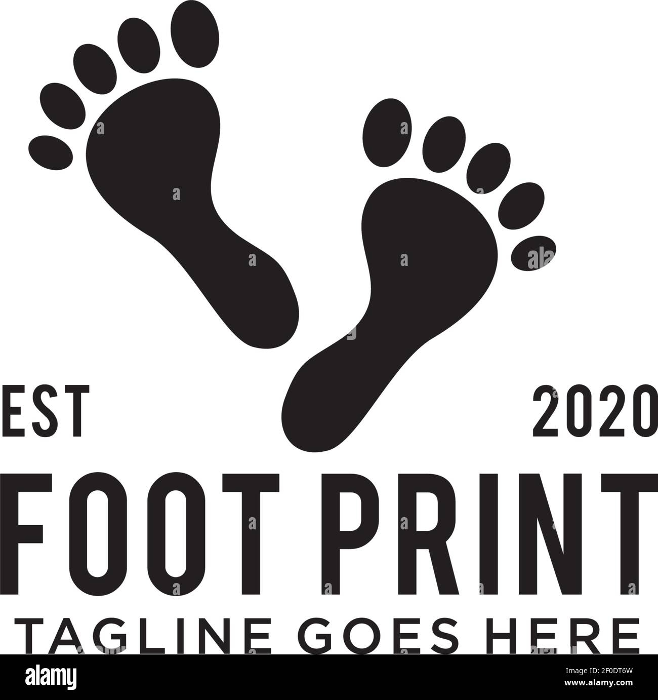 Foot print logo design vector template Stock Vector Image & Art - Alamy