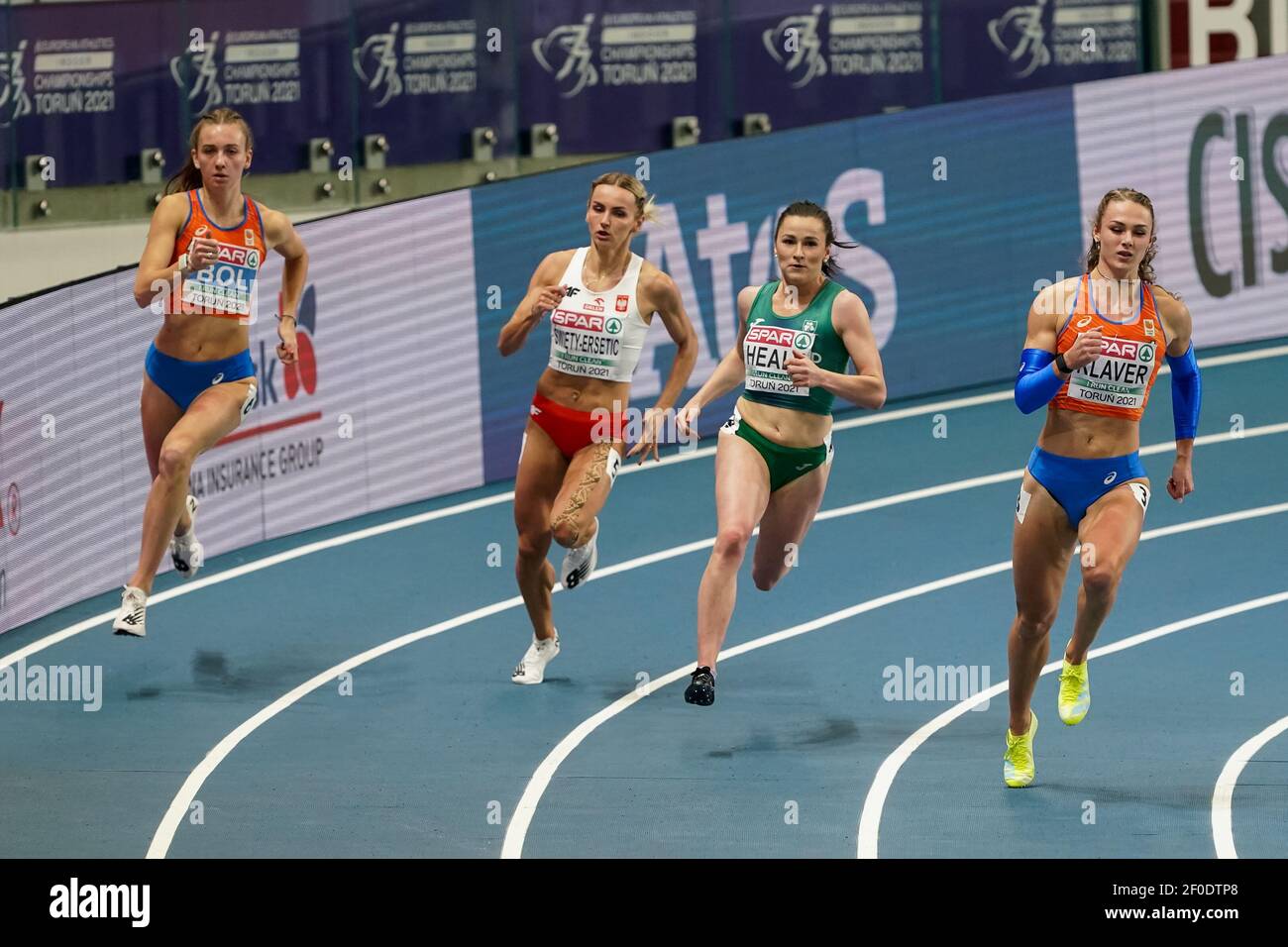 TORUN, POLAND - MARCH 6: Femke Bol of The Netherlands, Justyna Swiety ...