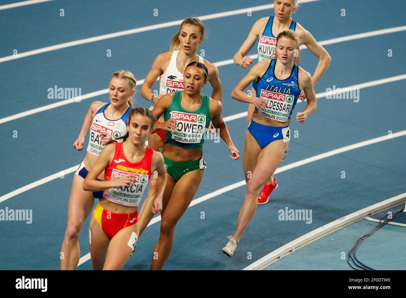 TORUN, POLAND - MARCH 6: Nadia Power of Ireland competing in the Womens ...