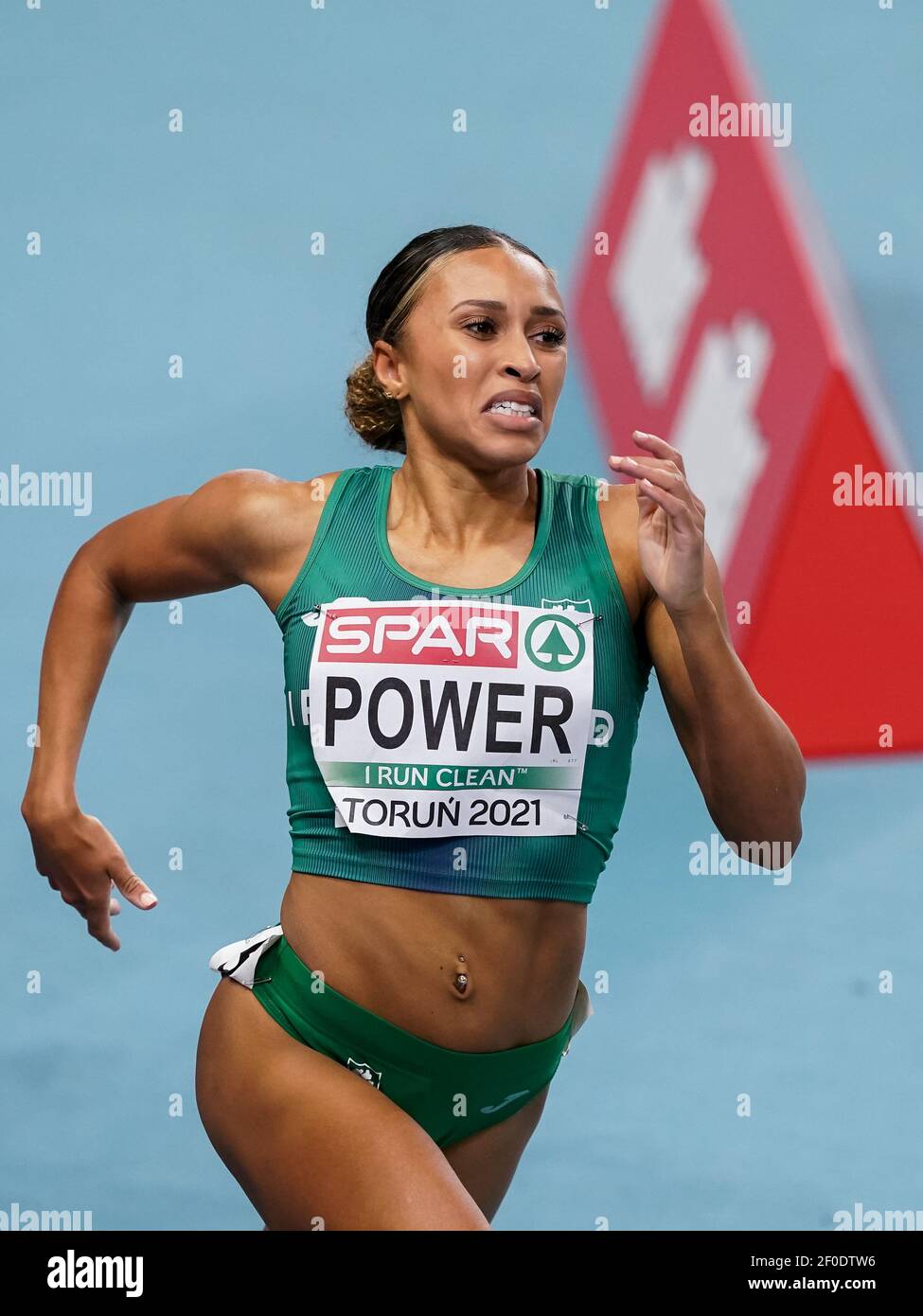 TORUN, POLAND - MARCH 6: Nadia Power of Ireland competing in the Womens ...