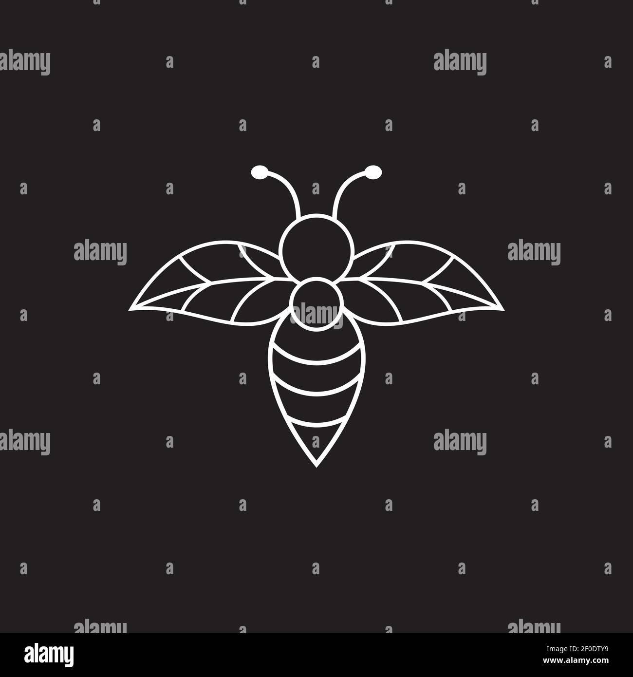Bee icon logo design vector template Stock Vector Image & Art - Alamy