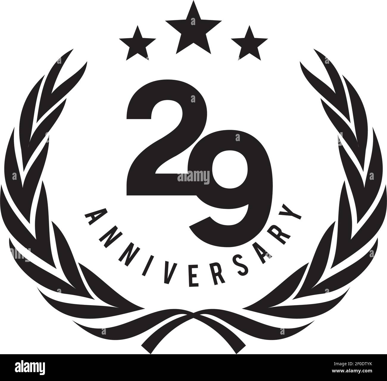 29th year anniversary logo design template Stock Vector Image & Art - Alamy
