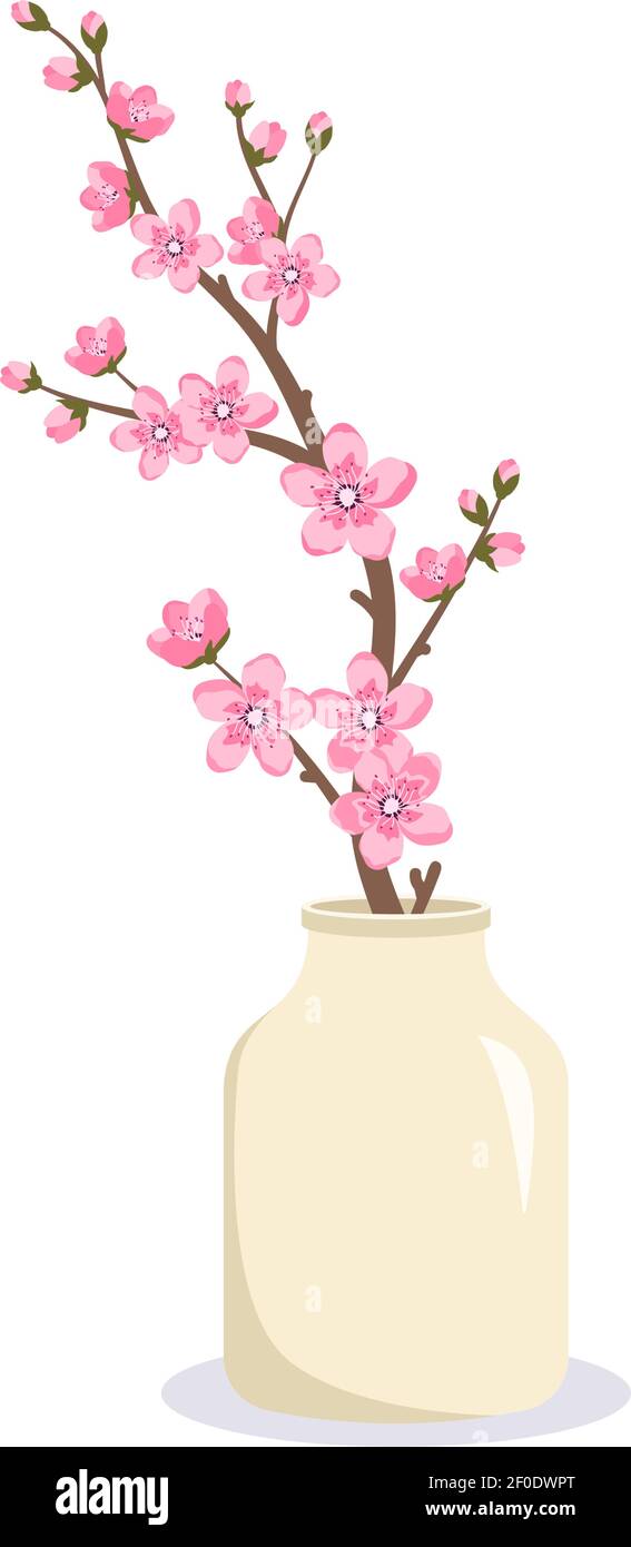 Cherry vase Stock Vector Images - Alamy
