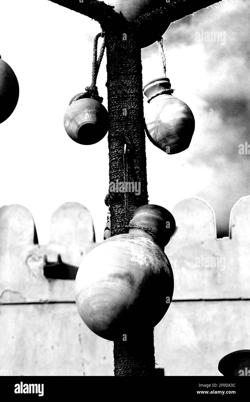 Old clay pot in Black and White Stock Photos & Images - Alamy