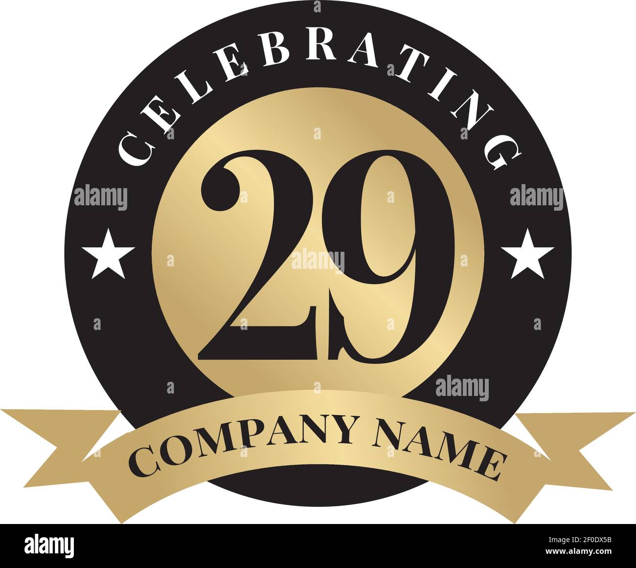 29th year anniversary logo design template Stock Vector Image & Art - Alamy