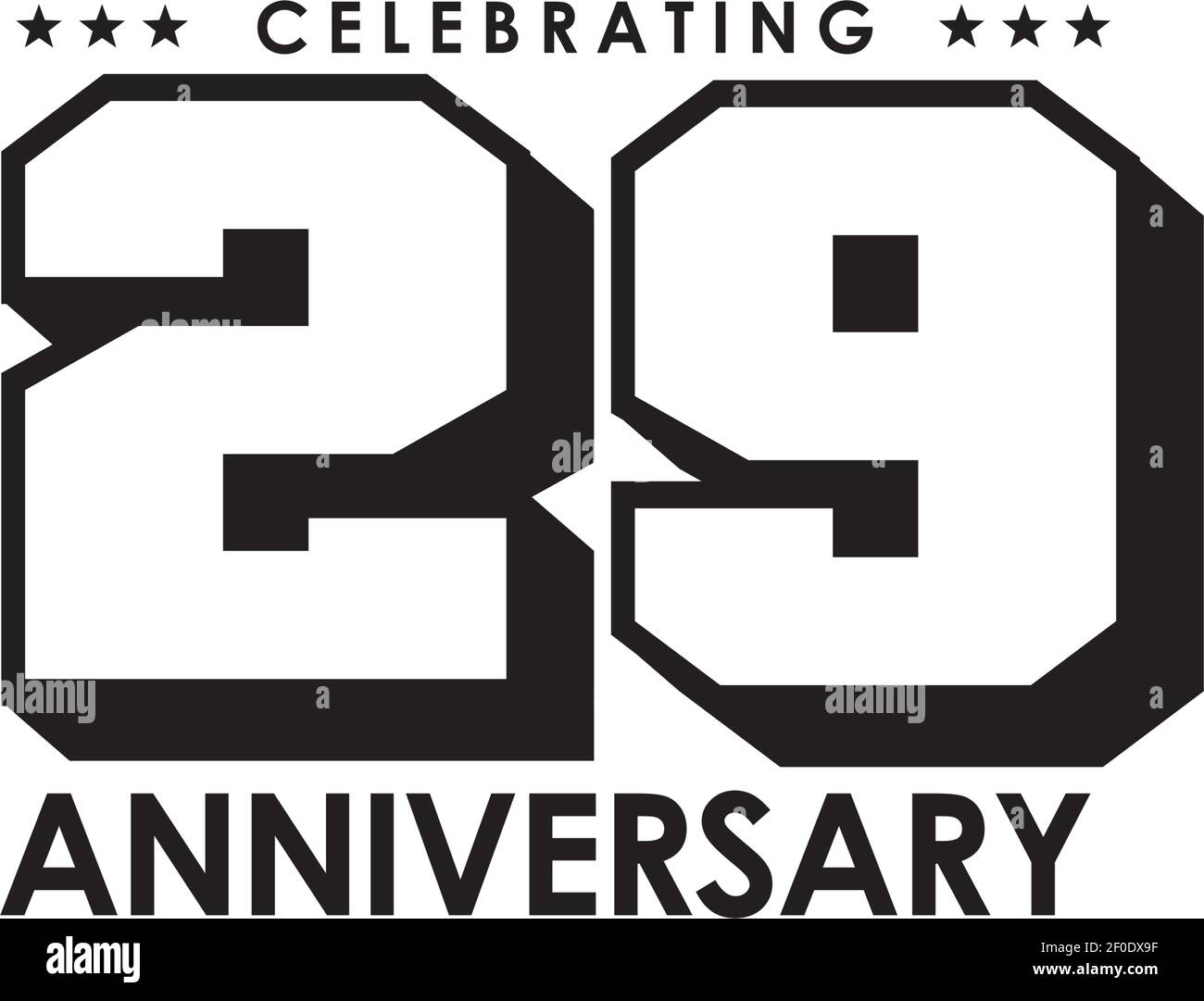 29th year anniversary logo design template Stock Vector Image & Art - Alamy