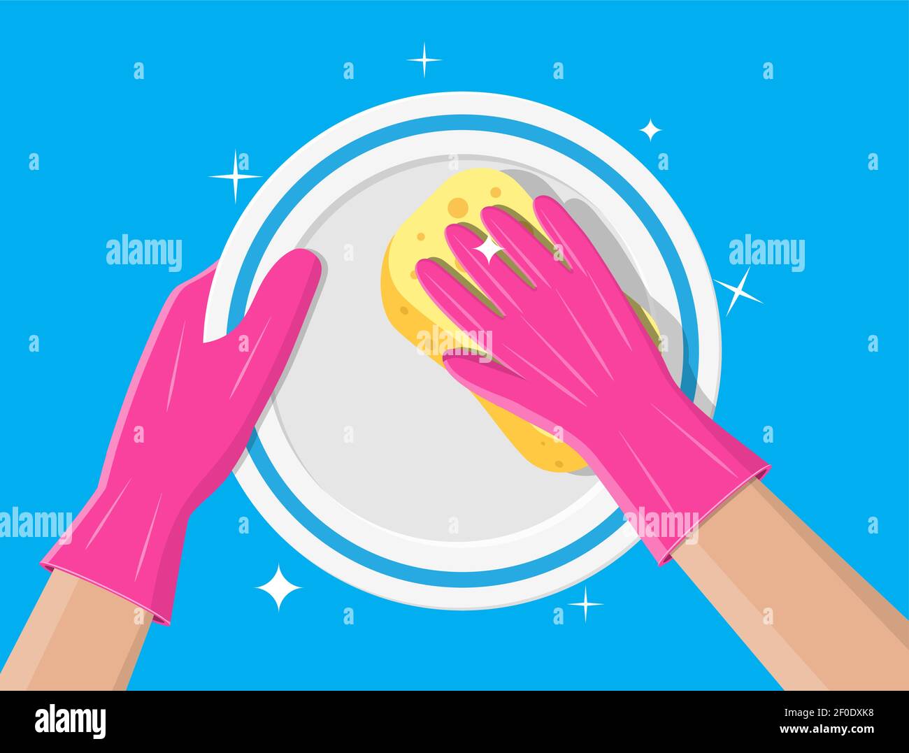 Sponge clean plate icon hi-res stock photography and images - Alamy