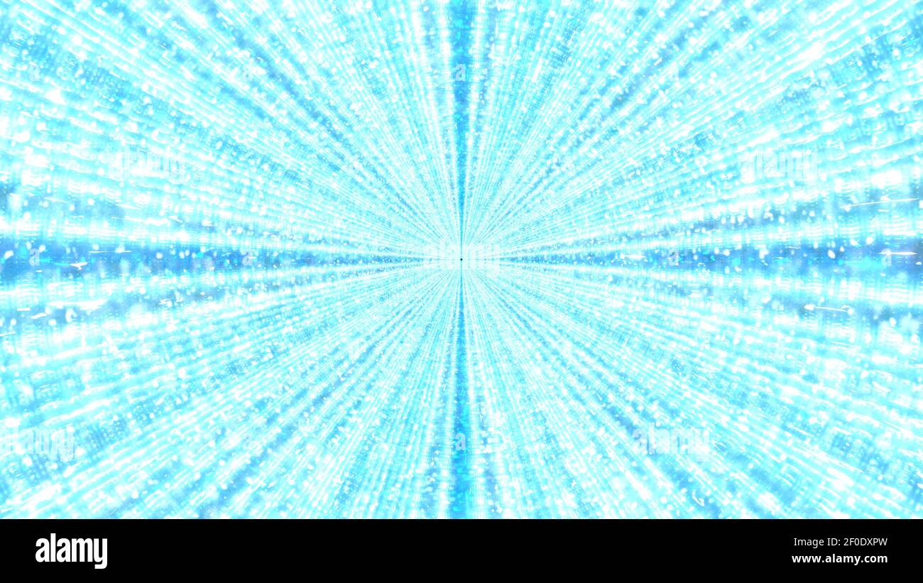3d illustration of bright blue neon tunnel Stock Photo - Alamy