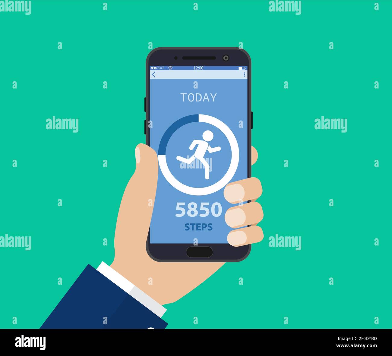 Step counter fitness tracker Stock Vector Images - Alamy