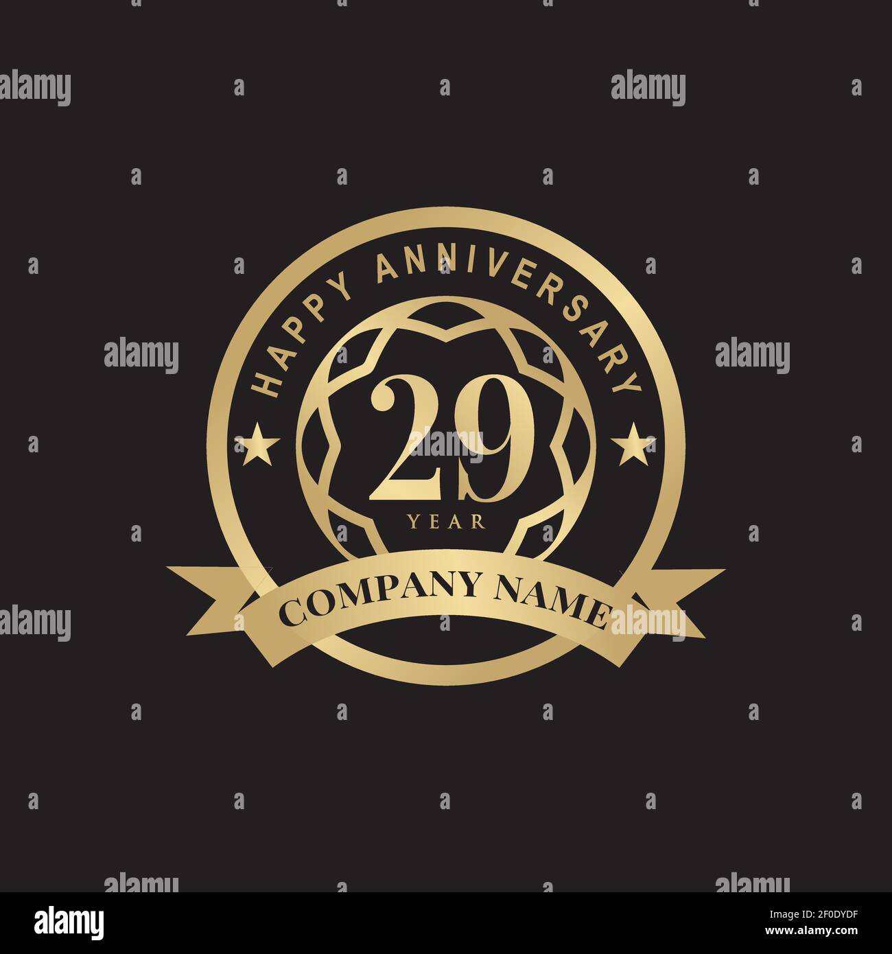 29th year anniversary logo design template Stock Vector Image & Art - Alamy