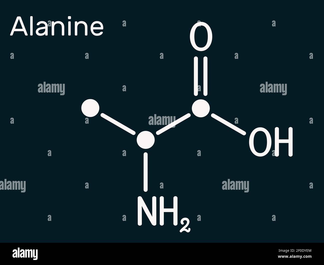 Alanine, L-alanine, Ala, A molecule. It is non-essential amino acid ...