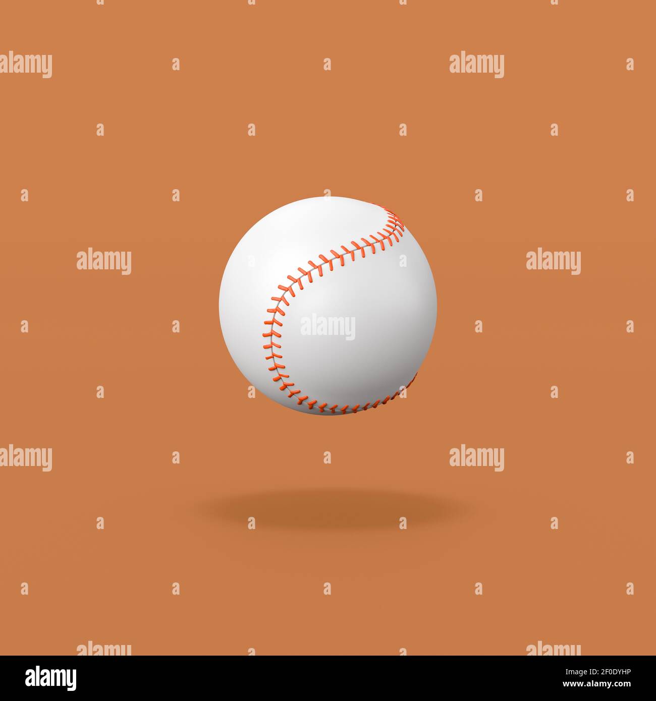 Baseball Ball on Orange Background Stock Photo - Alamy