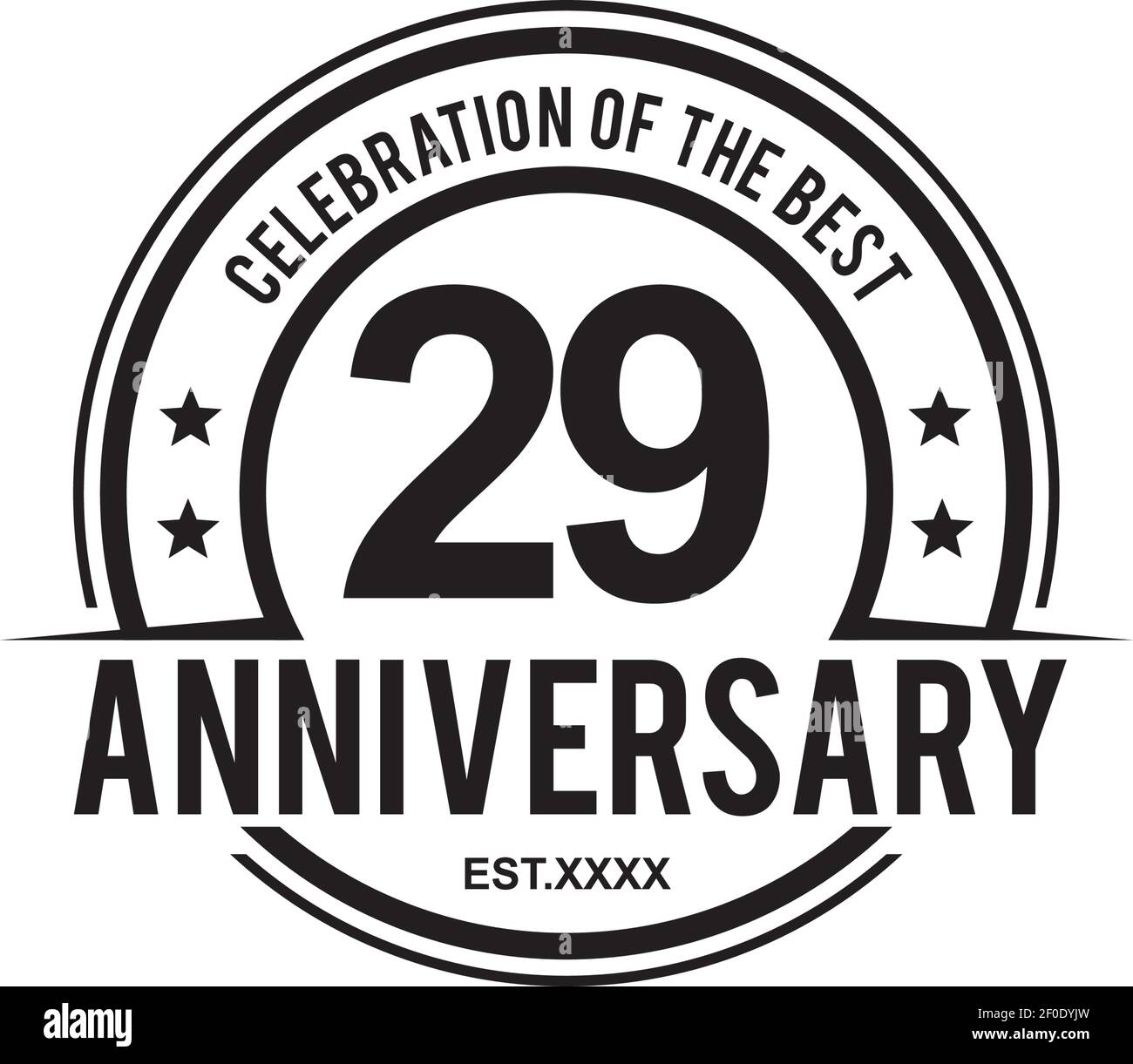 29th year anniversary logo design template Stock Vector Image & Art - Alamy