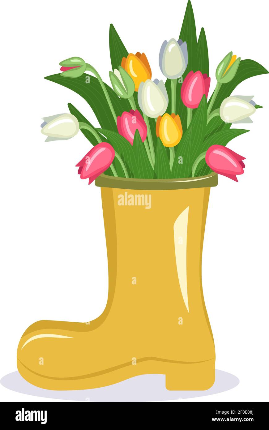 Cute spring and summer flowers in a vase Stock Vector Image & Art - Alamy