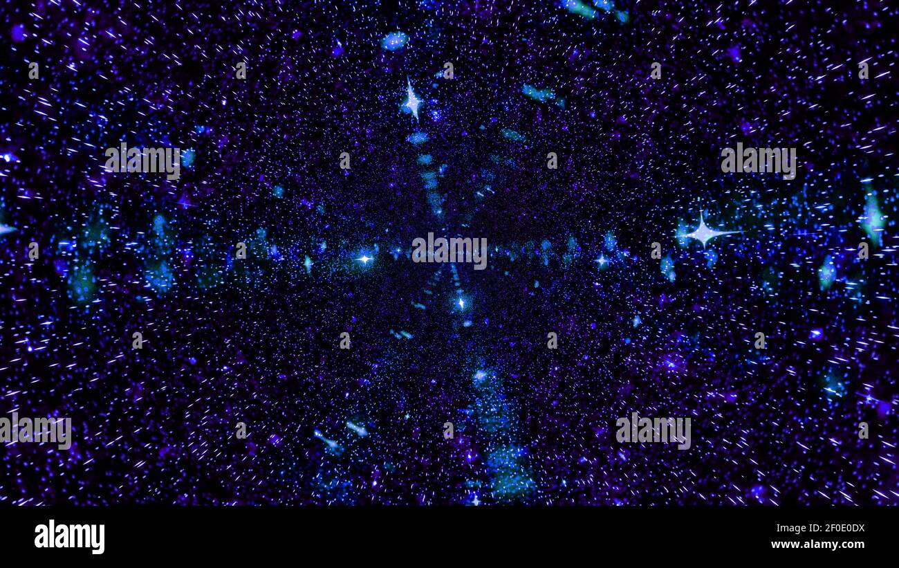 Shiny lights forming abstract pattern in 3D illustration Stock Photo ...