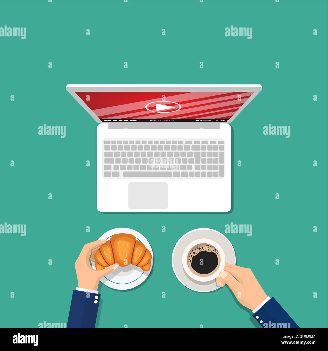 Watching man using laptop Stock Vector Images - Alamy