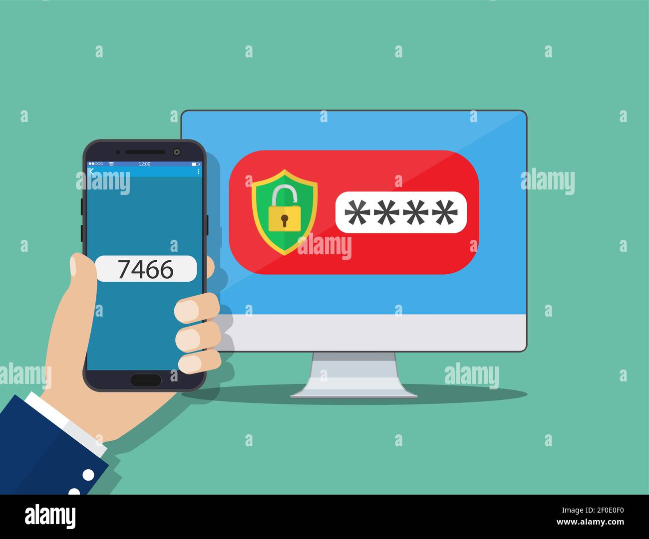 Two step authentication line hi-res stock photography and images - Alamy