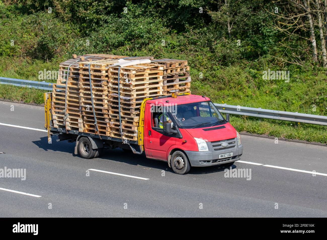 Ford Transit 100 T350ef Rwd red High Roof Panel Van; Haulage delivery ...