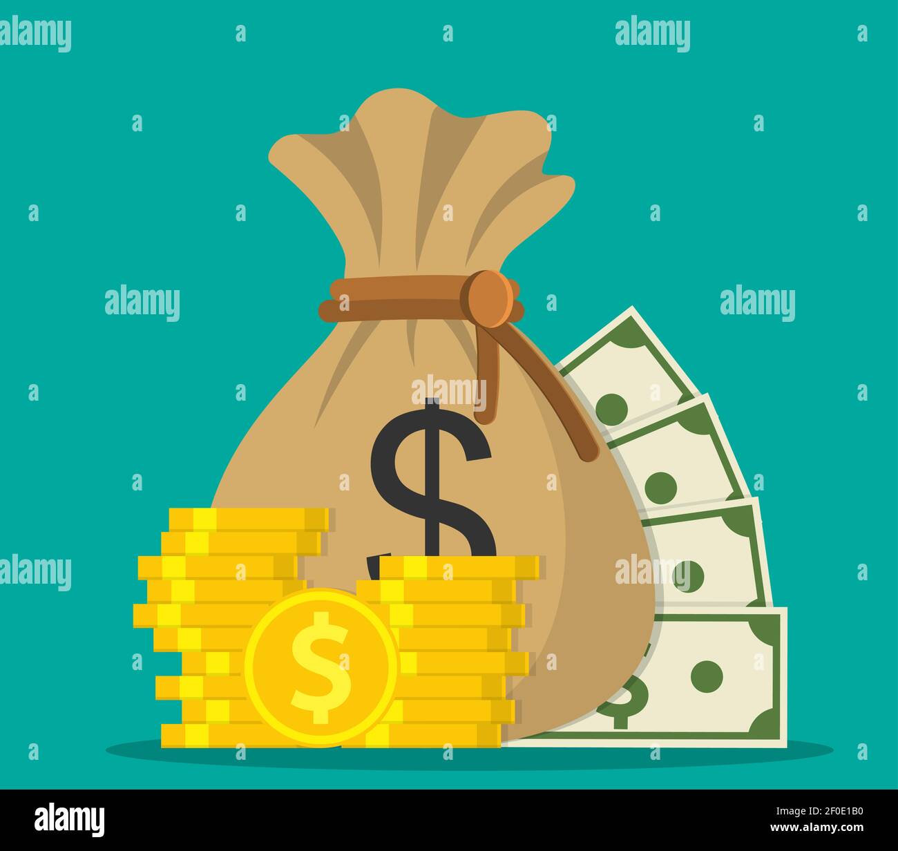 Bank concept saving dollar Stock Vector Images - Alamy