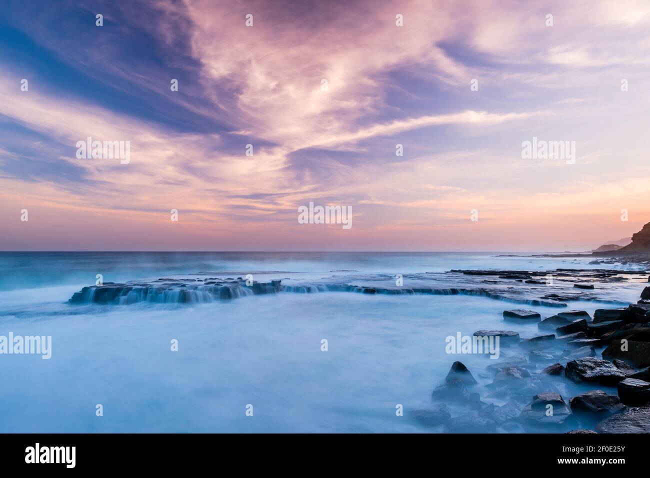 Sunset Sky at Thelma Head in Royal National Park Stock Photo - Alamy