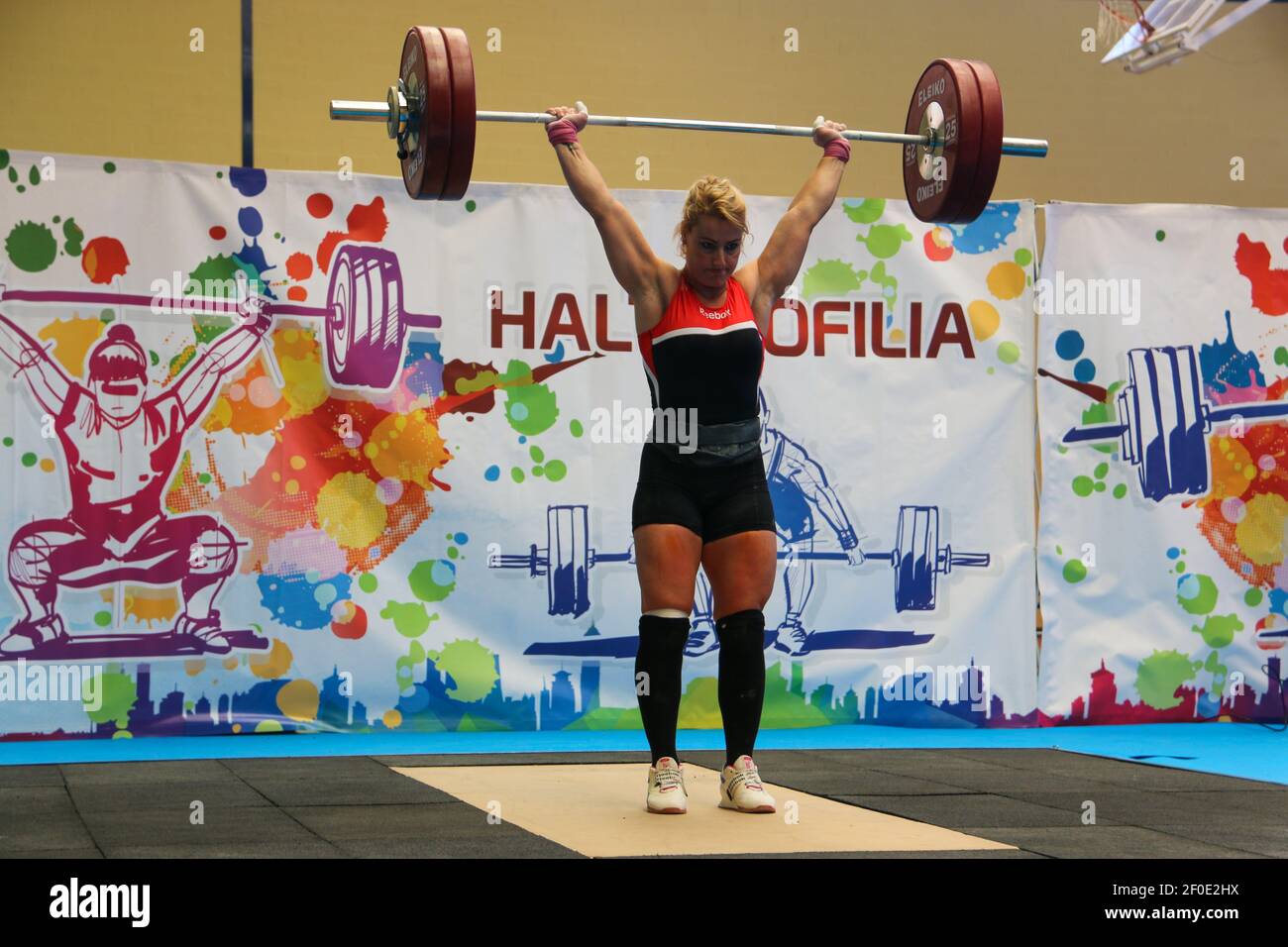 Weightlifter Lydia Valentin in her second attempt during the Spanish ...