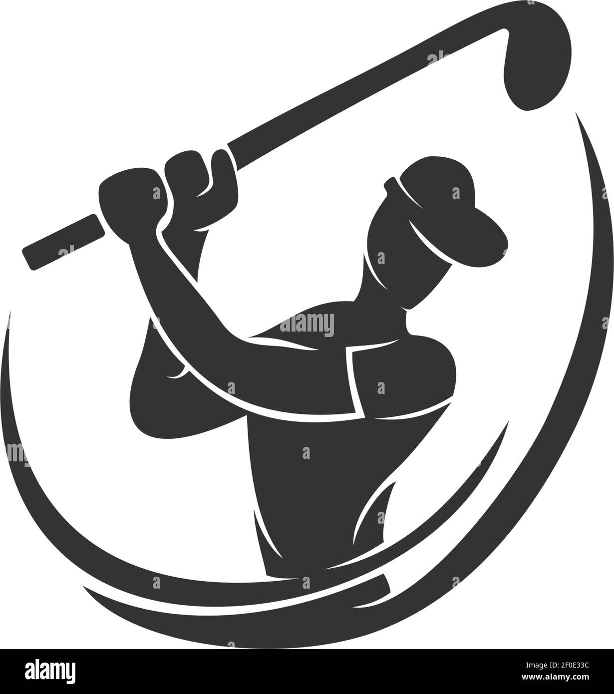 Golf Sport Championship Silhouette Abstract Design Template Stock ...