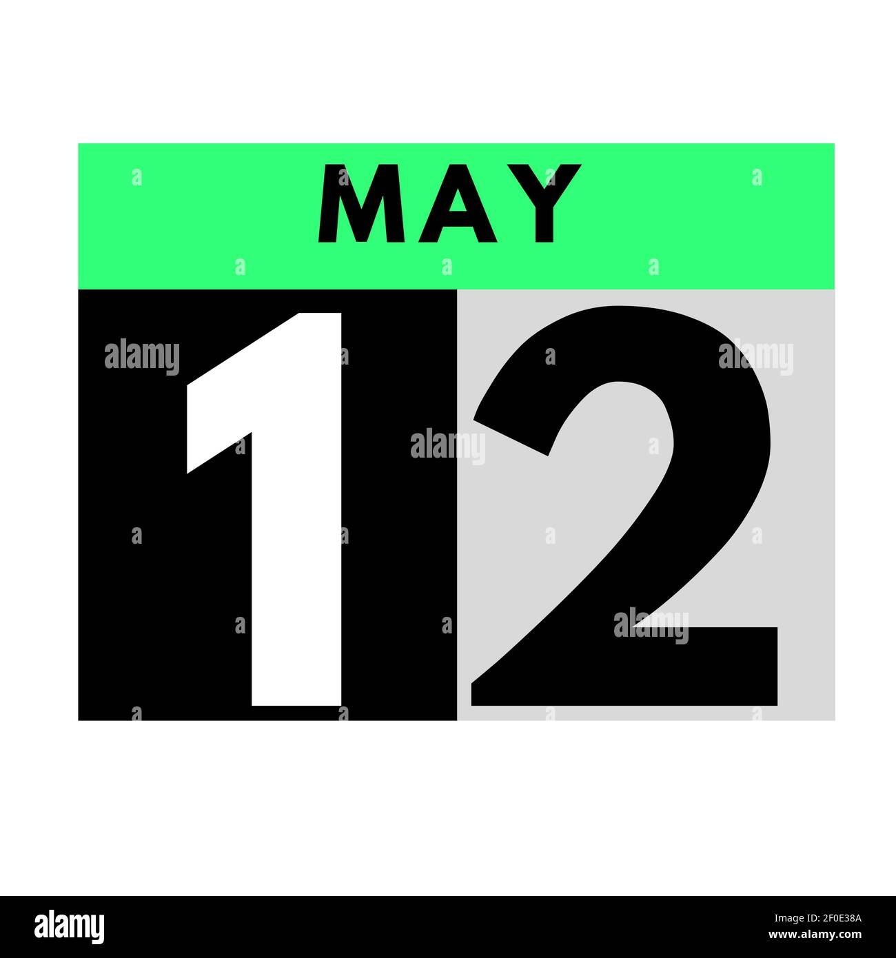 May 12 . flat daily calendar icon .date ,day, month .calendar for the ...