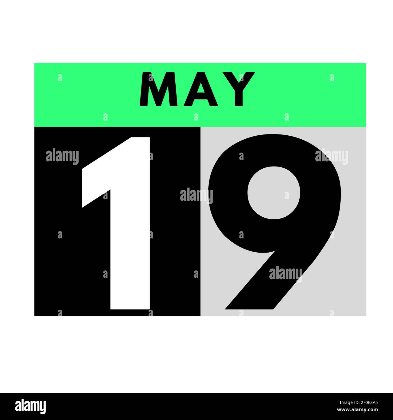 May 19 . flat daily calendar icon .date ,day, month .calendar for the ...