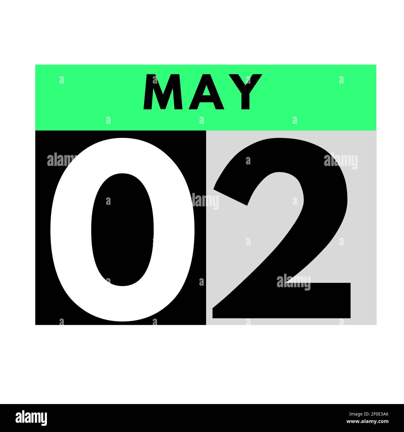 May 2 . flat daily calendar icon .date ,day, month .calendar for the ...