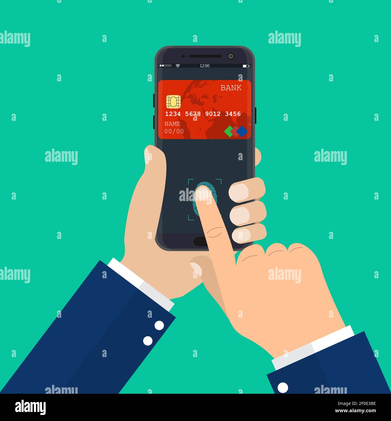 Internet banking on screen Stock Vector Images - Alamy