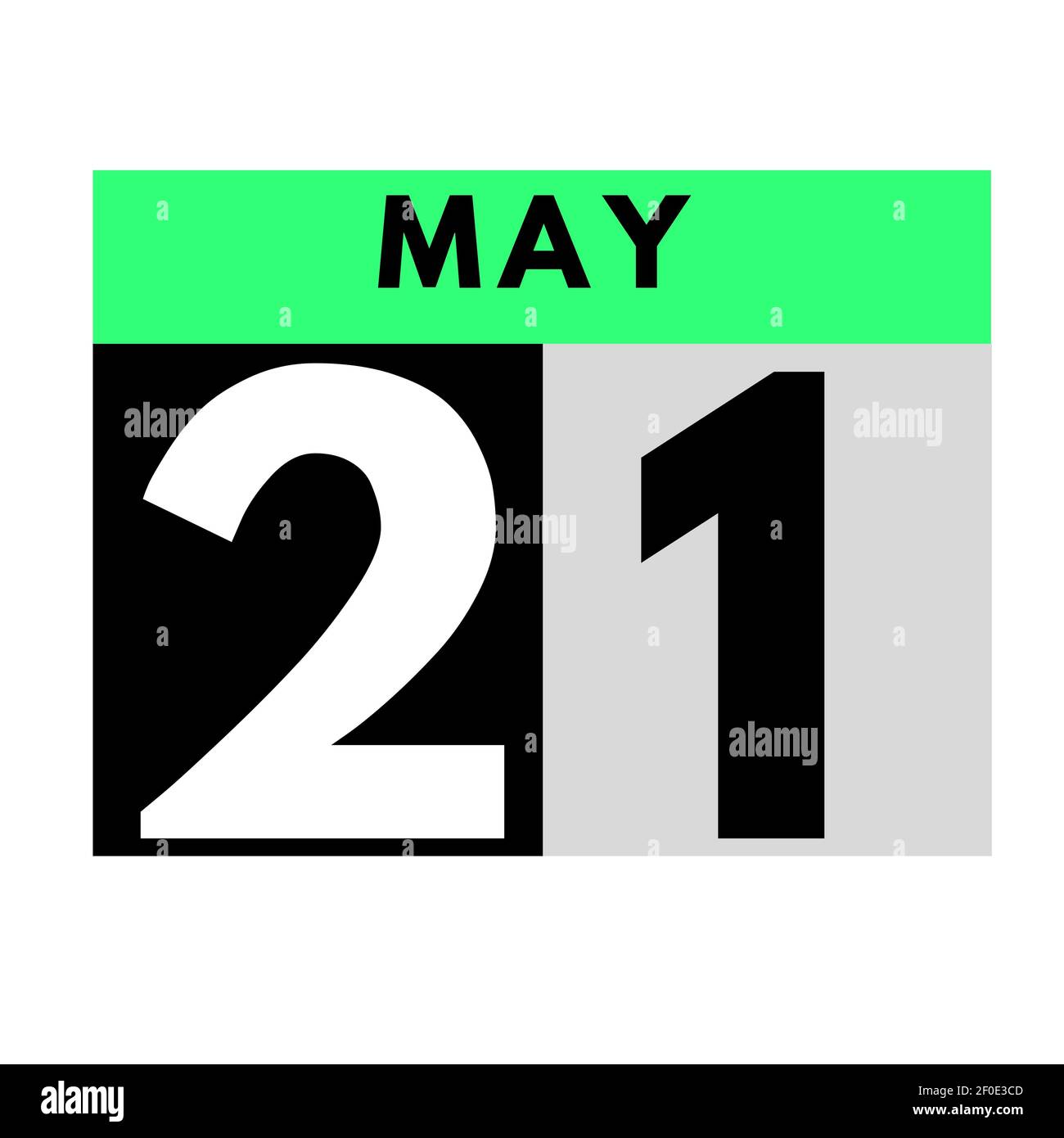 May 21 . flat daily calendar icon .date ,day, month .calendar for the ...