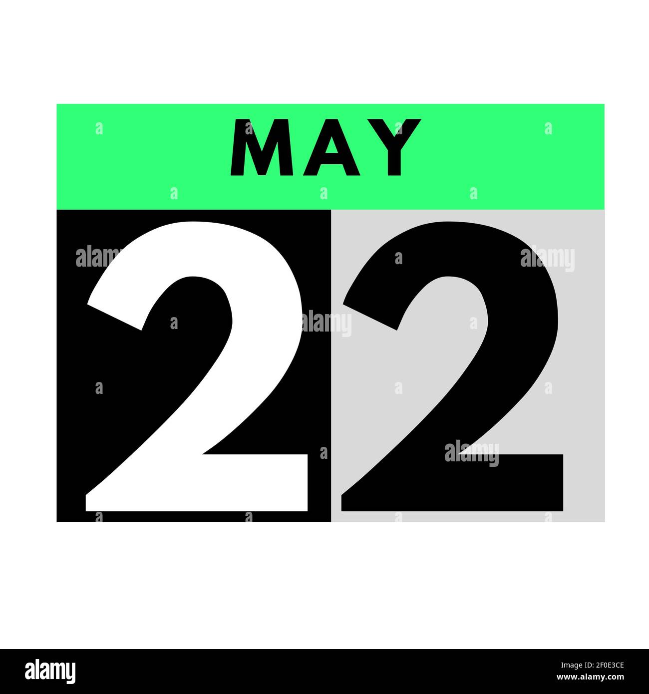 May 22 . flat daily calendar icon .date ,day, month .calendar for the ...