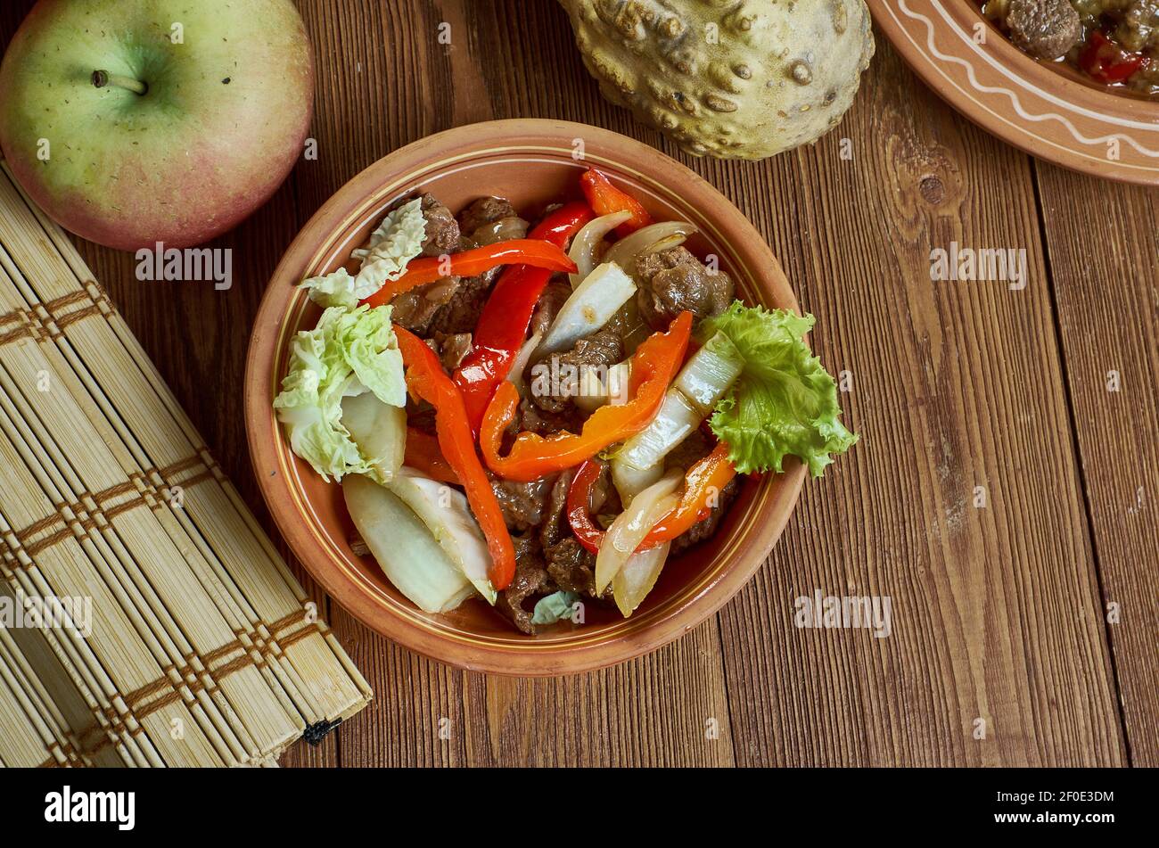 Derek tibs - Ethiopian of meat foods, ither lamb, beef, or goat Stock ...